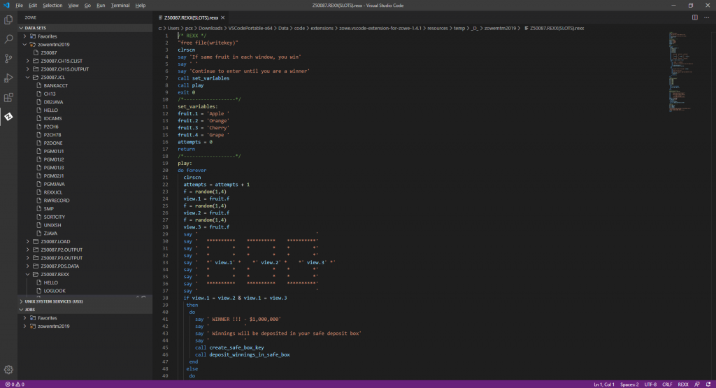 Tackle Master the Mainframe using Zowe CLI and VSCode